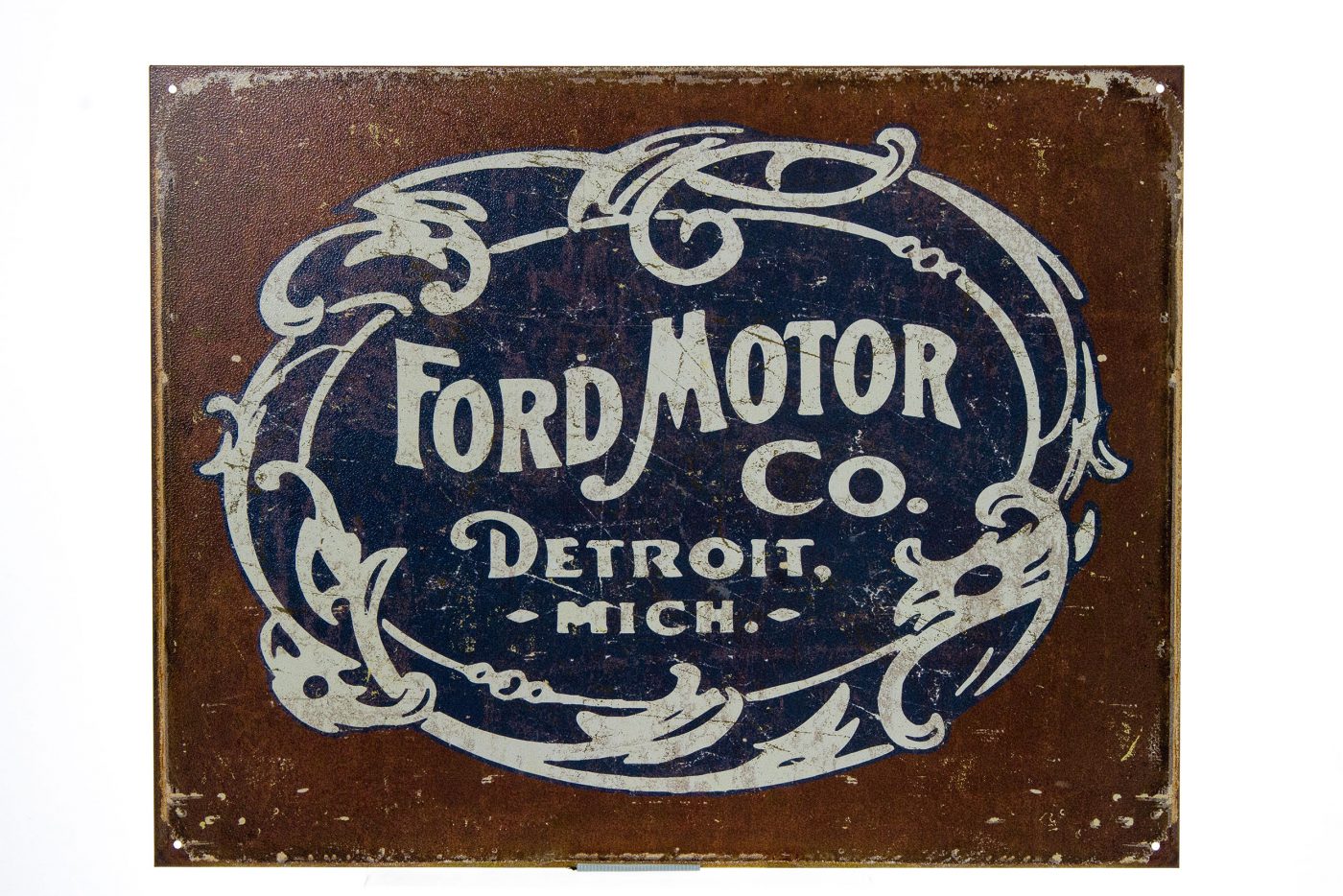 Ford Motor Company Vintage Logo Metal Sign | Ford Piquette Avenue Plant
